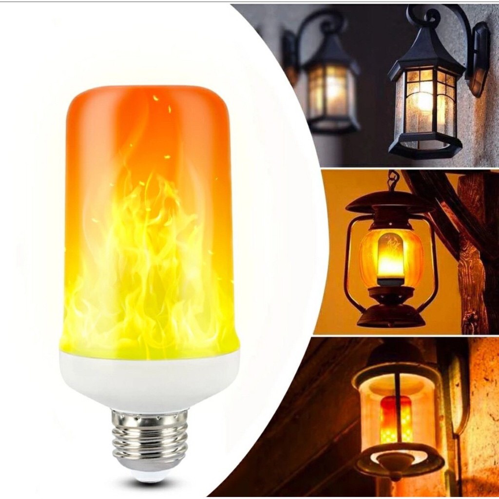 หลอดเปลวไฟE27 LED FLAME BULB หลอดบัฟ LEDแสงไฟเสมือนจริง | Shopee Thailand