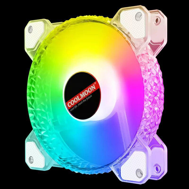 COOLMOON DIAMOND RGB Fan Case พัดลมลายเพชร ติดเคสคอมพิวเตอร์ | Shopee ...