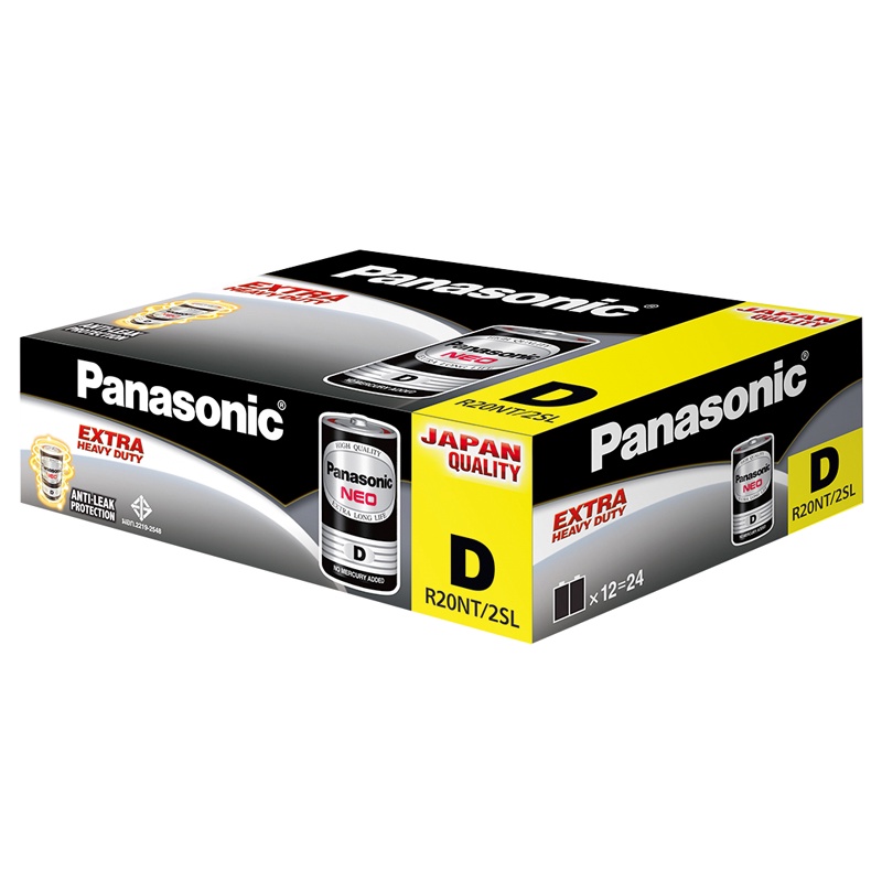 พานาโซนิค นีโอ ถ่านไฟฉาย D รุ่น R20NT สีดำ แพ็ค 24 ก้อน101360Panasonic ...