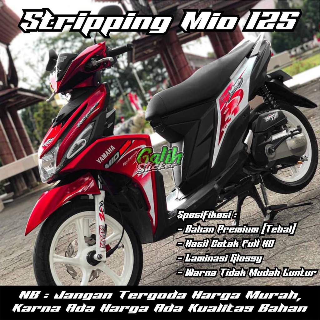 MERAH Simple Maroon Mio Z Mio 125 Mio M3 สติ๊กเกอร์ | Shopee Thailand