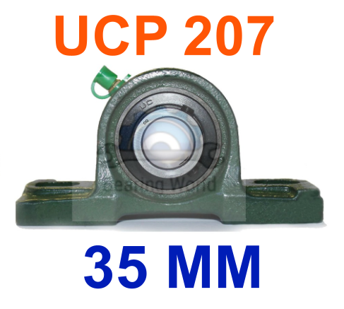 UCP 207 รูเพลา 35 มิล ตุ๊กตาลูกปืน UCP เพลามิล เหล็ก chrome อย่างดี ...