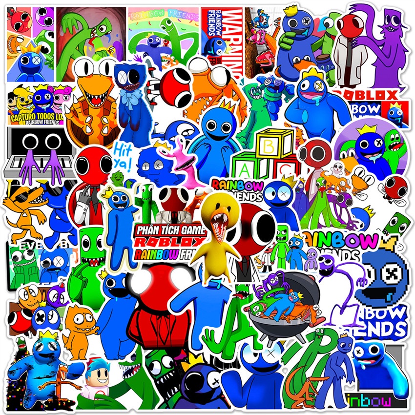 RAINBOW FRIENDS《ROBLOX》 Series 01 Stickers 50Pcs/Set DIY Luggage Laptop ...