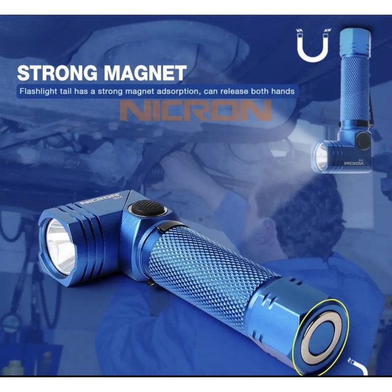 ไฟฉาย LED เอนกประสงค์ NICRON N7 (B74e) 600ลูเมน (📌แถมถ่าน14500🔋) แฮนด์ ...