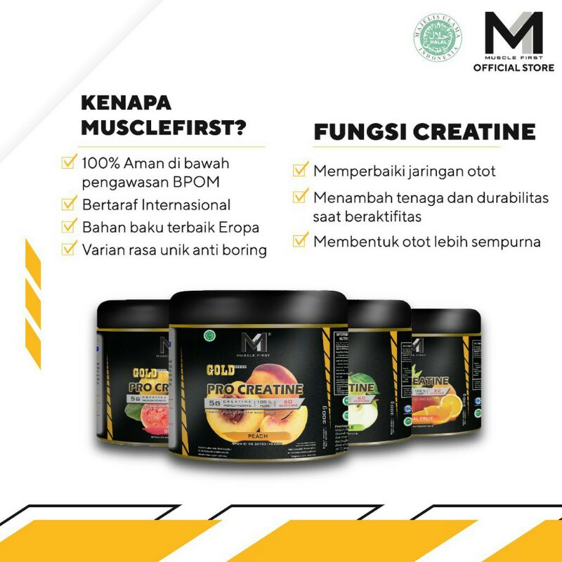 Muscle First Gold Pro Creatine 300 GR -M1 Bubble Gum FREE Bubblegum ...