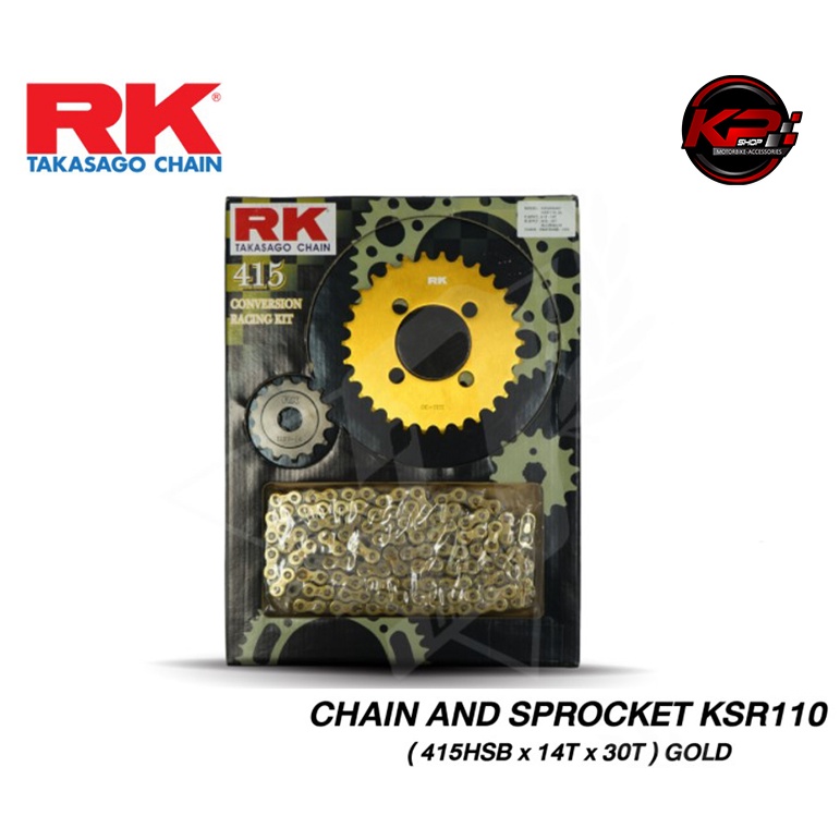 โซ่ RK และ สเตอร์ KSR110 (415HSBX14TX30T) GOLD | Shopee Thailand
