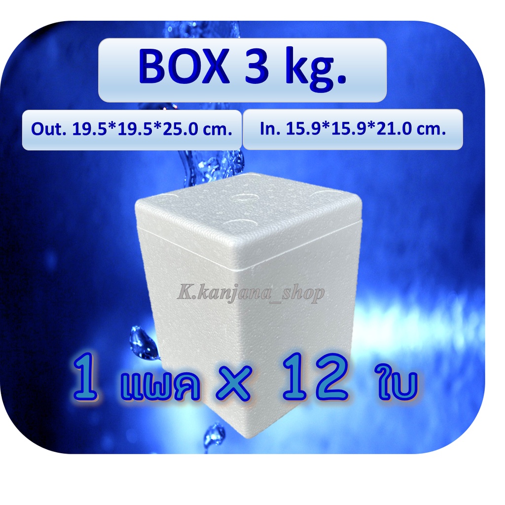📌 ขายส่งยกแพ็ค Box 3 kg. (12ใบ) ขนาด 19.5*19.5*25.0 cm. | Shopee Thailand