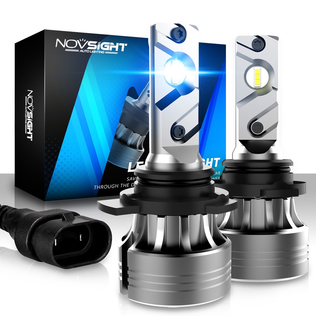 Novsight 9005 9006 HB3 HB4 H11 H4 H7 หลอดไฟ Led N55 ควบคุมอุณหภูมิอัจฉริยะ 90W 6500K 18000LM ...