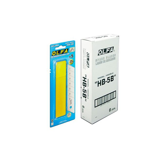 ใบมีดคัตเตอร์ OLFA HB-5B ขนาด25มม. (หลอด5ใบ) | Shopee Thailand