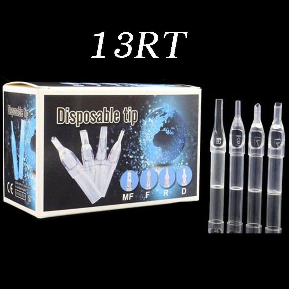 13RT Tattoo Plastic Tip ปลายกระบอกเข็มสักพลาสติกใช้แล้วทิ้ง (1 กล่อง ...
