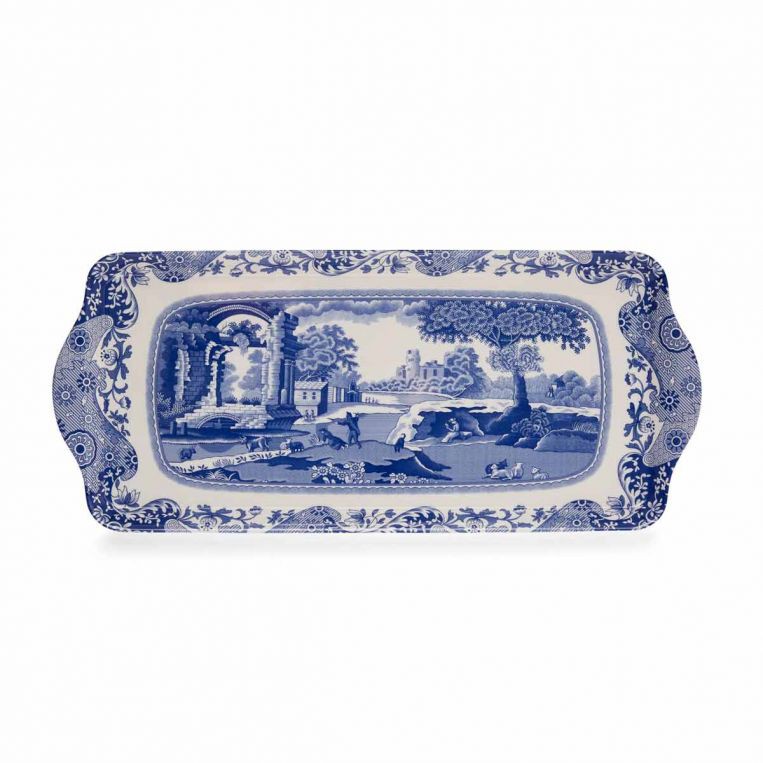 Spode - Pimpernel Blue Italian Sandwich Melamine Tray ถาดเมลามีน 13'' x ...