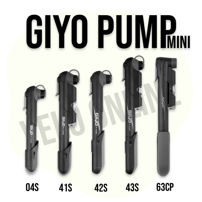 🇹🇭 สูบ พกพา สูบมือ สูบติดรถจักรยาน GIYO mini pump คุณภาพดี รองรับหัว2 ...
