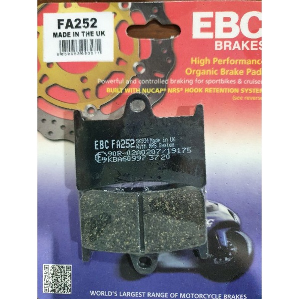 ผ้าเบรค EBC Brakes รุ่น Big bike / ผ้าหน้า Yamaha MT-07, MT-09 | Shopee ...
