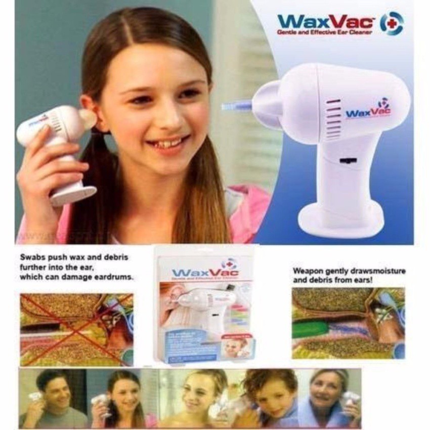 เครื่องดูดขึ้หูทำความสะอาดหูไฟฟ้าพกพาWAXVAC พร้อมไม้แคะหู+ไฟส่องสว่าง LED | Shopee Thailand