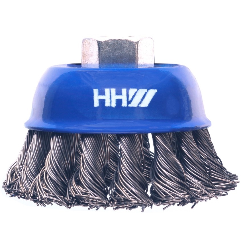 HHW 10.100873 แปรงลวด แปรงลวดเหล็ก รูปถ้วยแบบถัก อย่างหนา (เหล็ก) มาตรฐานเยอรมัน | Shopee Thailand