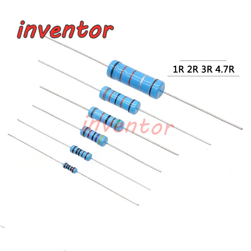 1 / 4W 1 / 2W 1W 2W 3W 5W ตัวต้านทานโลหะ 1R 2R 3R 4.7R โอห์มห้าสี 1% | Shopee Thailand