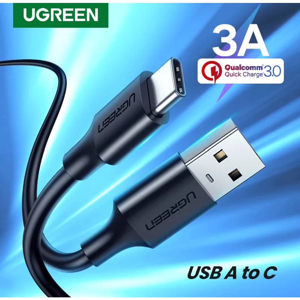 UGREEN รุ่น60116,60118 USB Type-C 3A รองรับFast Charge Data Cable ยาว 1m / 2m(3A fast charger ...