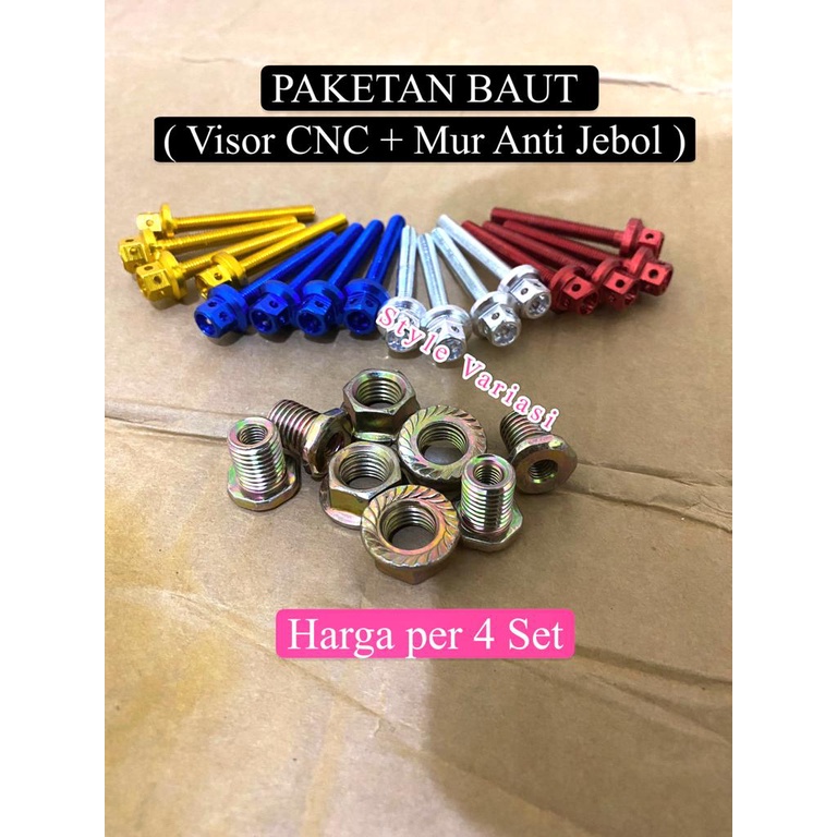 MERAH ANTI-CLEAR IRON BOLT และแพคเกจ + CNC VISOR BOLT PROBOLT BLUE GOLD ...