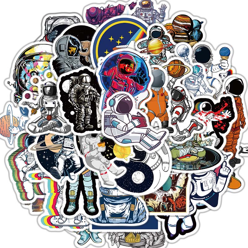 【Large stickers】50pcs NASA Astronaut Stickers Spaceman Stickers Cartoon ...