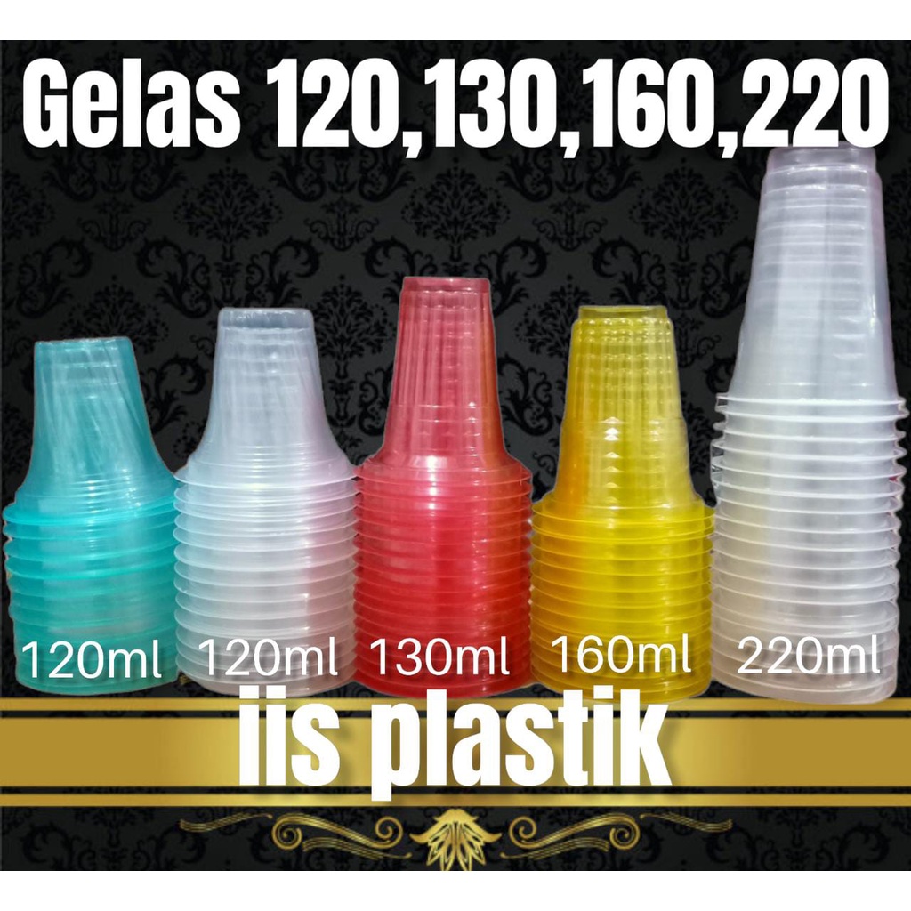 1 แพ็ค 50 ชิ้น ถ้วยพลาสติกสี 120ml 130ml 160ml clear 120ml 220ml ถ้วยกาแฟ | Shopee Thailand