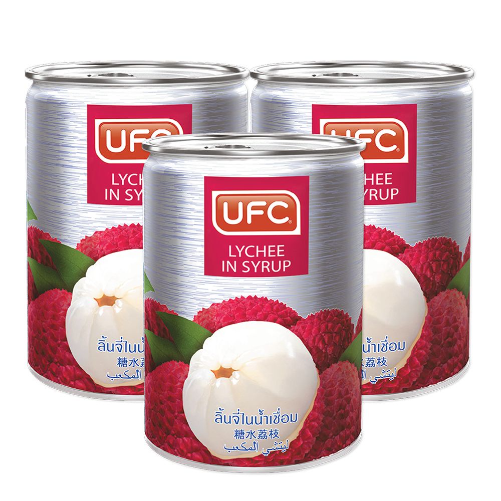 ยูเอฟซี ลิ้นจี่ในน้ำเชื่อม 565 กรัม x 3 กระป๋อง UFC Lychee in Syrup 565 ...