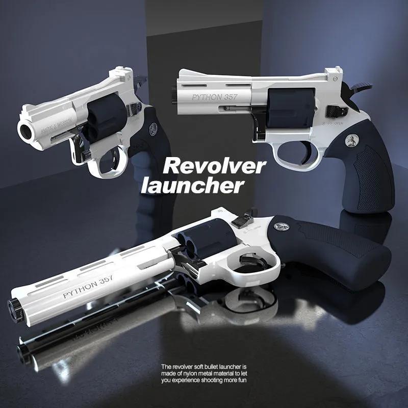 ปืนของเล่น2022ZP5 Revolver Pistol Launcher Safe Soft Bullet Toy Gun ...