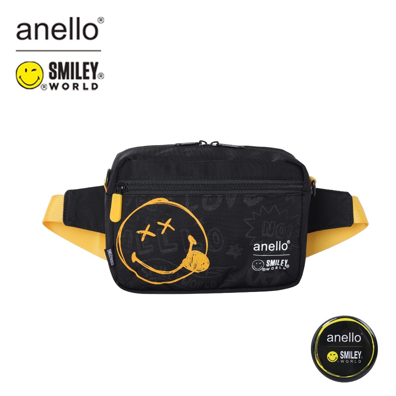 แบบใหม่ พร้อมส่ง กระเป๋าสะพายข้าง anello x SMILEY แบบ 3IN1 คาดอกได้คาด ...