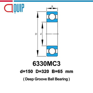 6330MC3 UBC ตลับลูกปืนเม็ดกลมร่องลึก รอบสูง สำหรับงานอุตสาหกรรม แบบไม่ ...