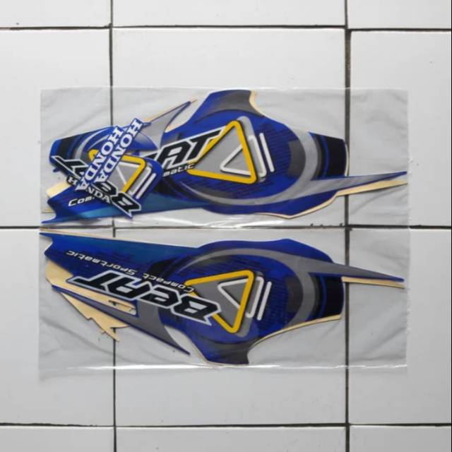 สติกเกอร์ตกแต่งลาย Beat Karbu / Old, สีฟ้า | Shopee Thailand