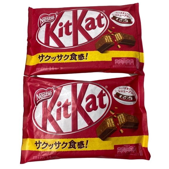 Kitkat Original mini Red Pack 14 pic,คิทแคท ซ็อกโกแลตแท่งเวเฟอร์ นำเข้า ...