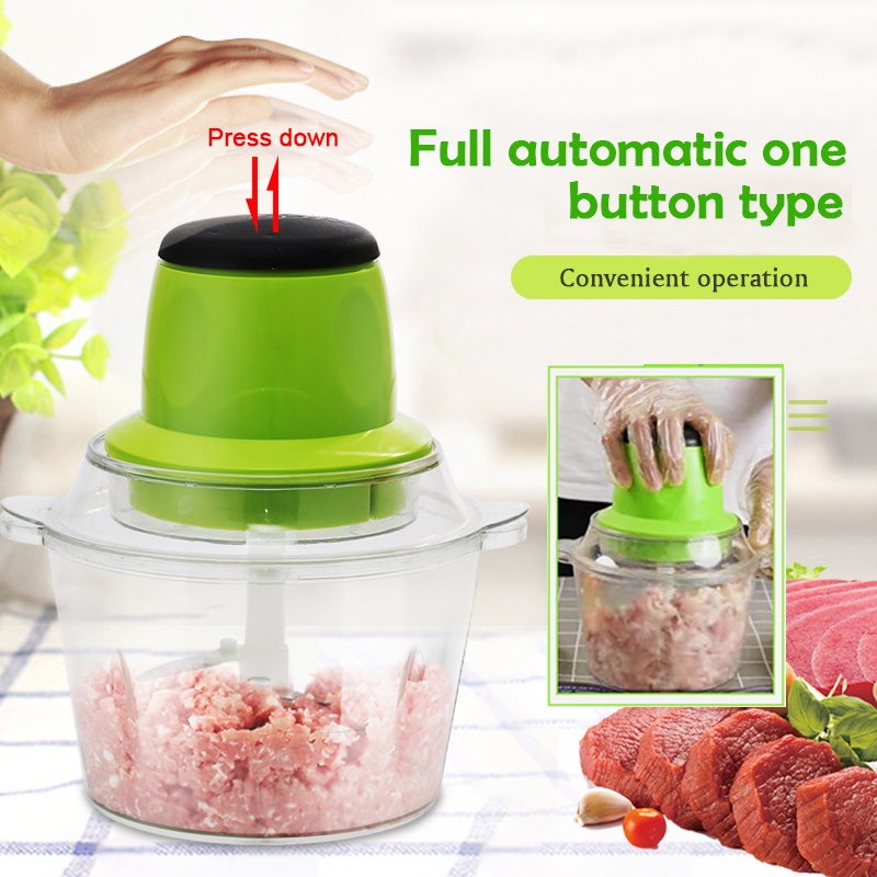 Automatic powerful Meat Grinder 2L Multi-Function Electric Chopper Food Processor Electric ...