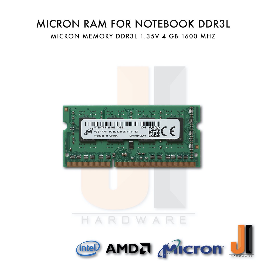 Micron RAM For Notebook DDR3L-1600 Mhz 4 GB 1.35V (ของใหม่) | Shopee ...