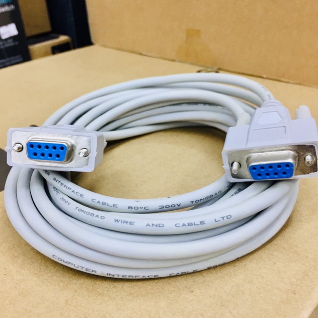 Null modem Cable 5m. Cross cable 9pin to 9pin สายเนาโมเด็ม ออกใบกำกับ ...