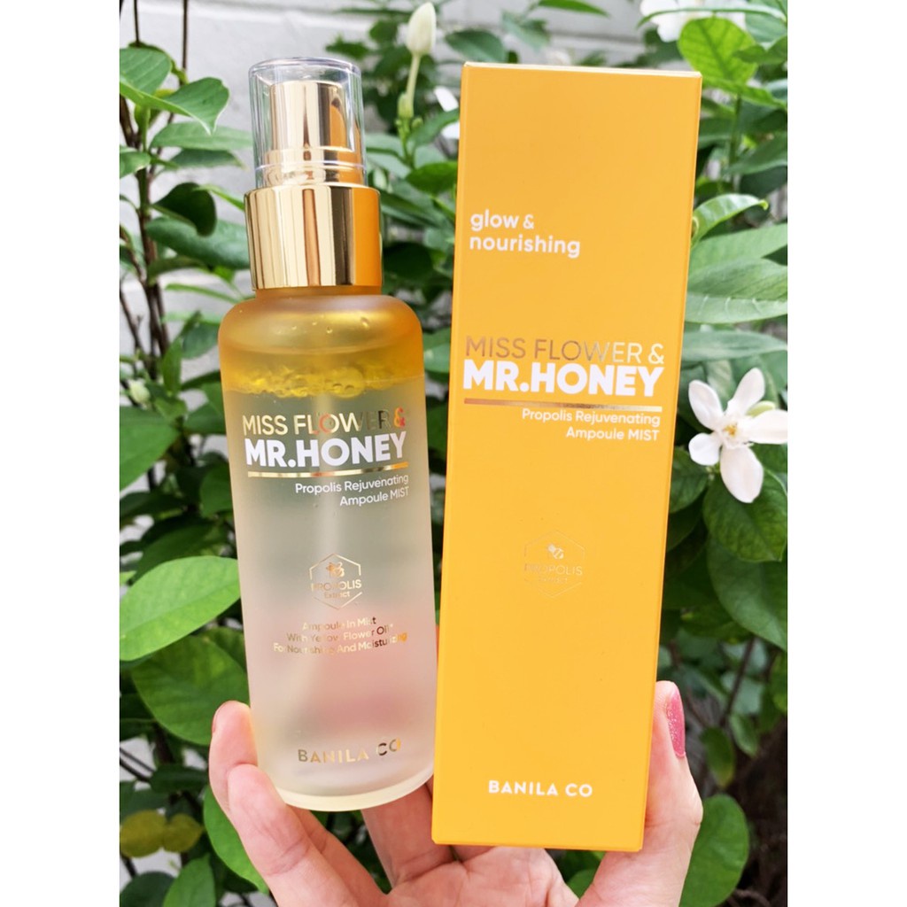 Banila Co Miss Flower & Mr. Honey Propolis Rejuvenating Ampoule Mist 99ml. | Shopee Thailand