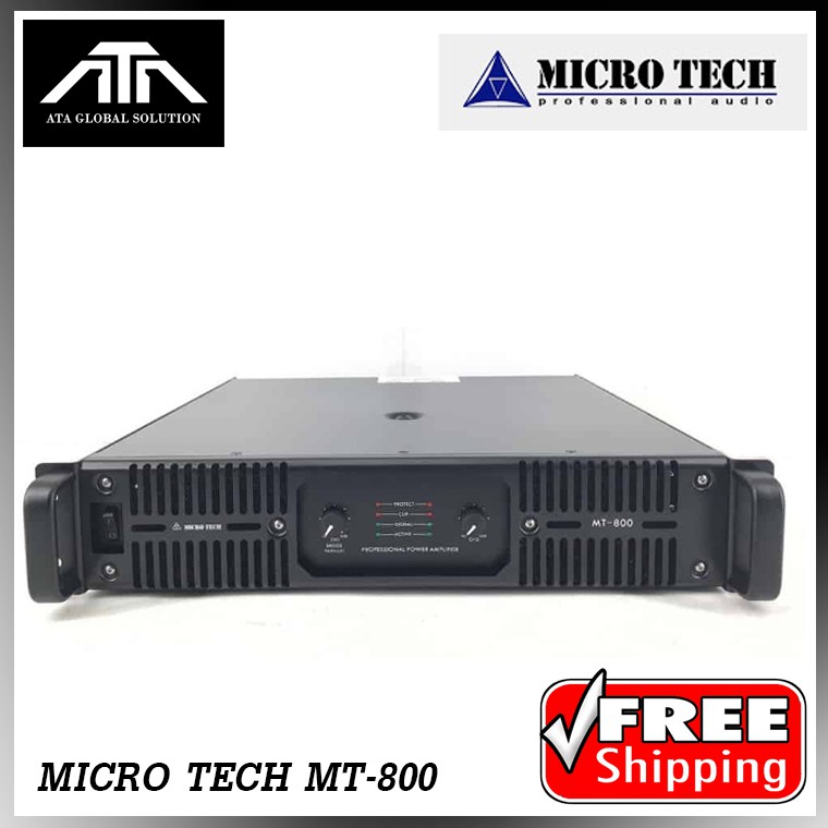พาวเวอร์แอมป์ MICRO TECH MT-800 POWER AMP สูงสุดอยู่ที่ 1500 W แอม 2 CH | Shopee Thailand