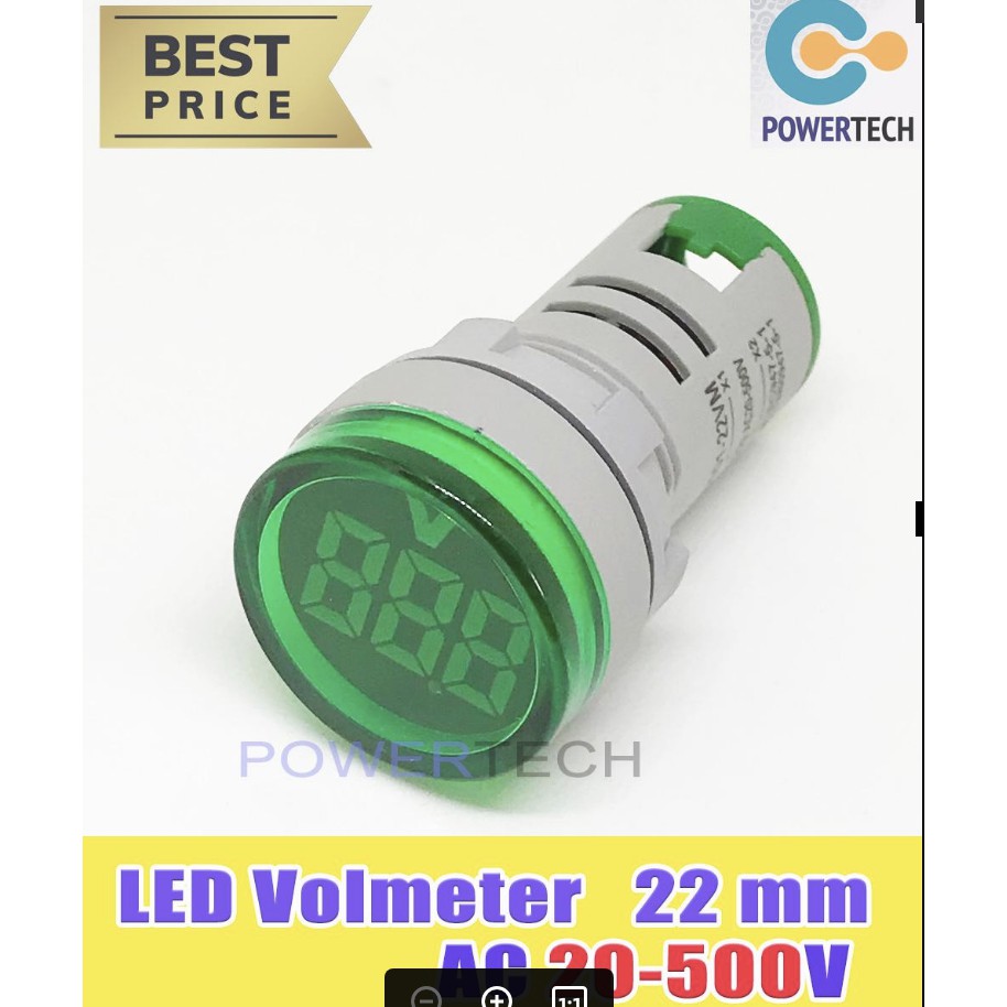 Volt meter 22mm LED Digital Display แสดงค่าโวลท์ | Shopee Thailand