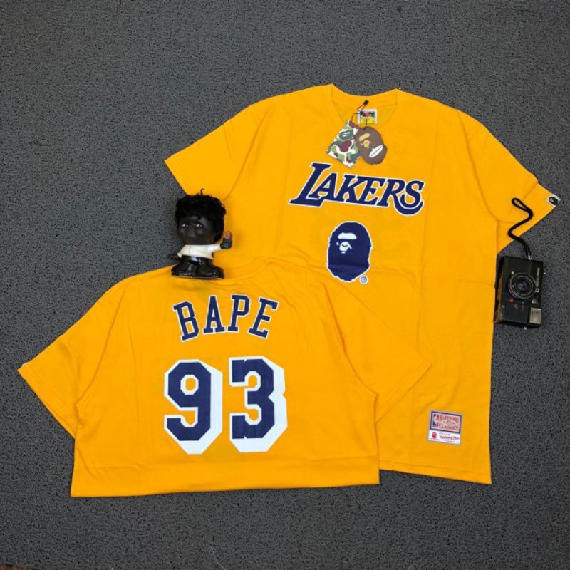 เสื้อยืด A BATHING APE LAKERS 93 ของแท้ พรีเมี่ยม | Shopee Thailand