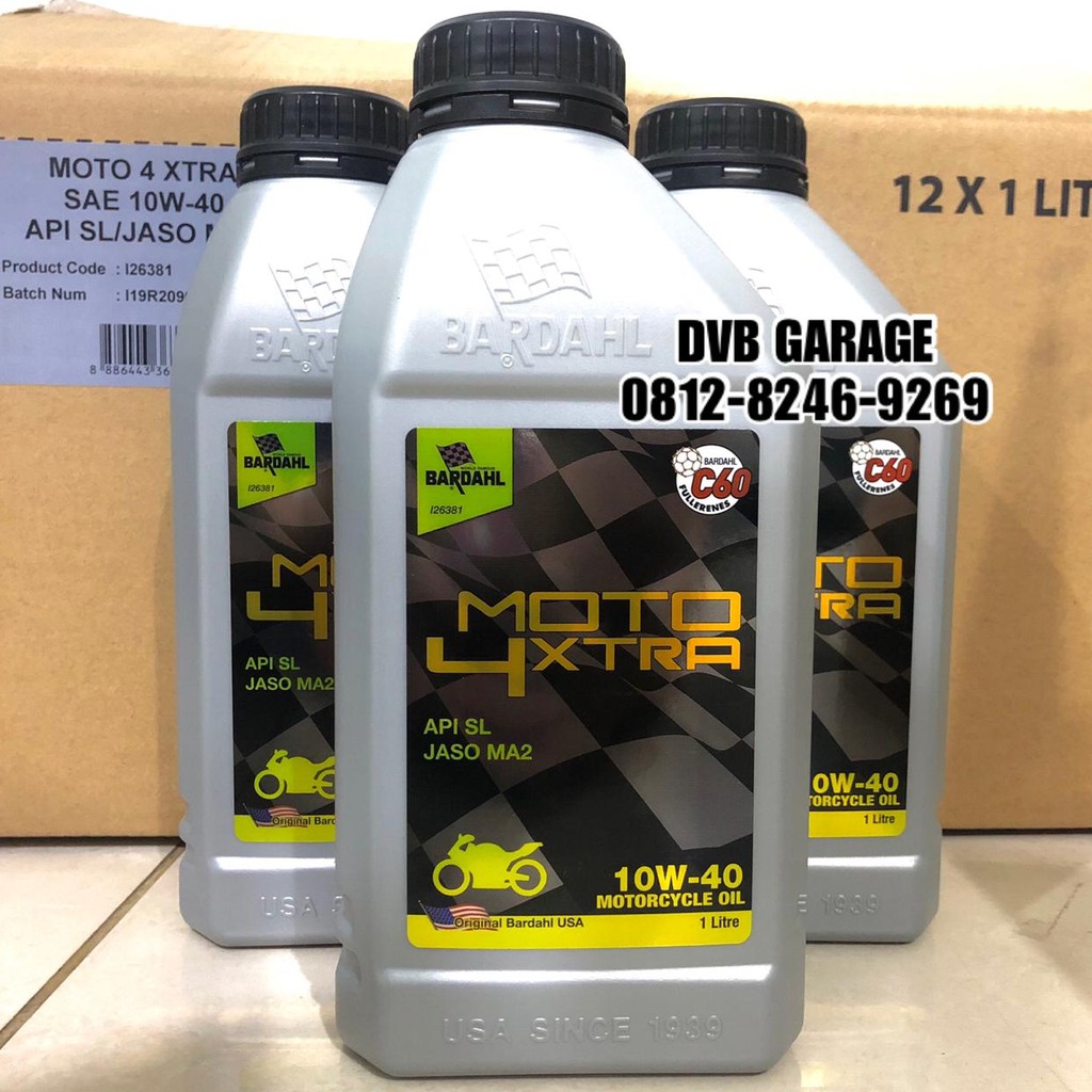 Bardahl Moto 4 Xtra 10W-40 1 ลิตรอุปกรณ์เสริมรถจักรยานยนต์ | Shopee ...