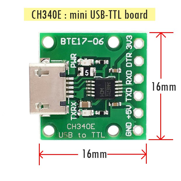 CH340E USB to TTL Serial Converter 3.3V UART (TTL-CH340E) | Shopee Thailand