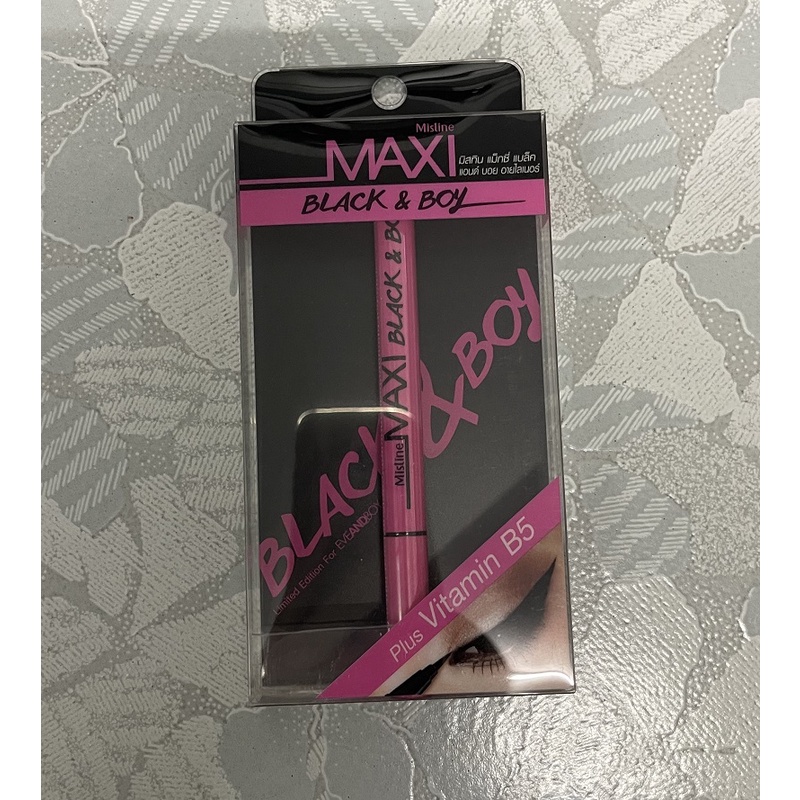 อายไลน์เนอร์มิสทีน อายไลน์เนอร์กันน้ำ Mistine Maxi Black & Boy Eyeliner | Shopee Thailand