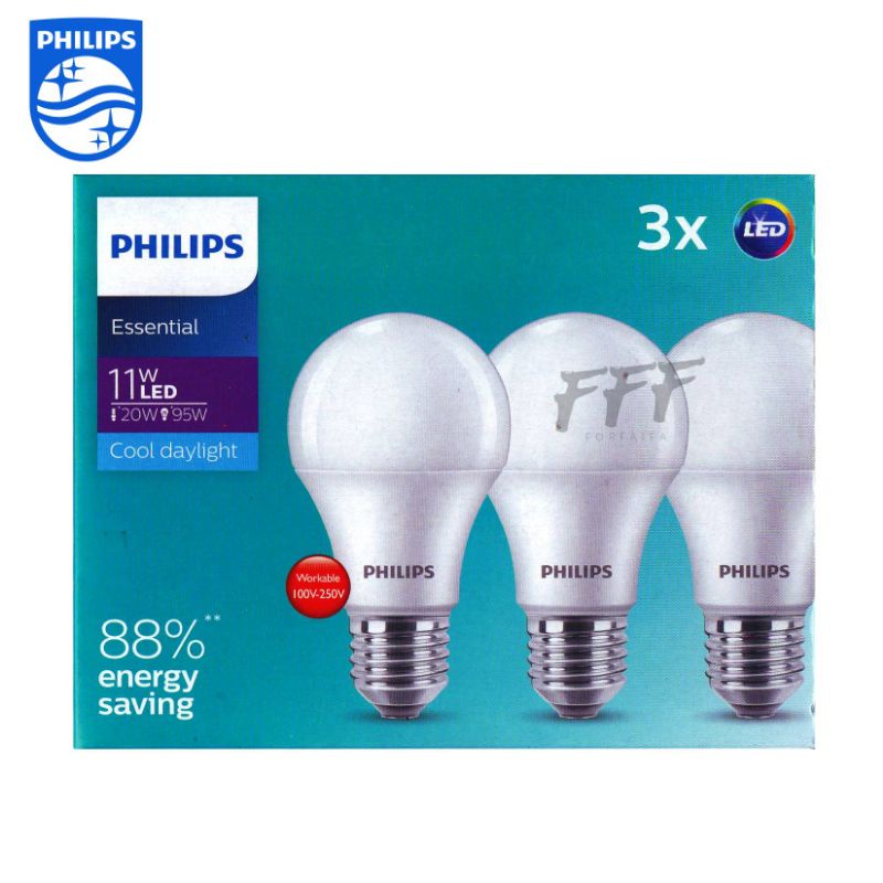 [PHILIPS แพ็คประหยัดสุดคุ้ม] หลอดไฟ PHILIPS LED bulb Essential 11W E27 ...
