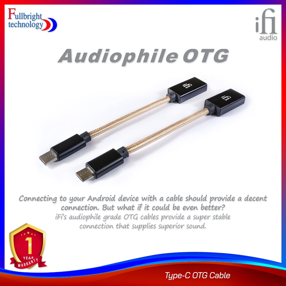 iFi Audio Type-C OTG Cable คุณภาพสูง ใช้สำหรับเชื่อมต่อสมาร์ทโฟน รับ ...