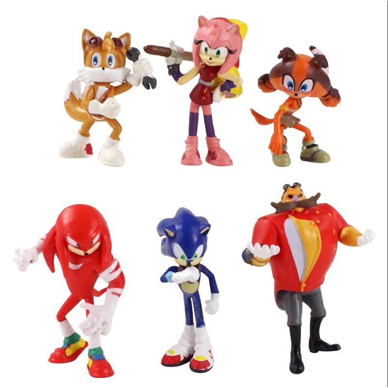 ฟิกเกอร์ Sonic Toy The Hedgehog Shadow Knuckles Tails Amy Super Figures ...