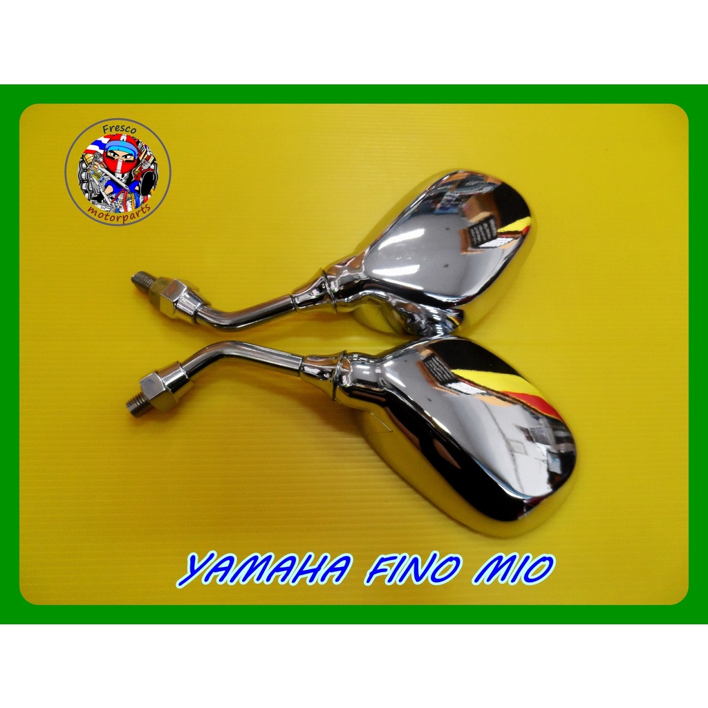 กระจกมองหลังย่อชุบ L/R Yamaha Fino Mio 10mm. Mirror Set Model FRESH ...