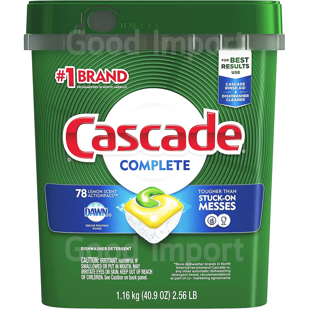 💥พร้อมส่ง🔥 ของแท้ USA Cascade Complete 78เม็ด ผงล้างจาน แบบก้อน เครื่อง ...