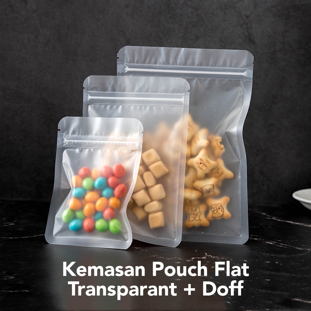 โปร่งใส FLAT POUCH PACKAGING + DOFF ZIPLOCK/PLASTIC CLIP ทึบแสง FLAT ...