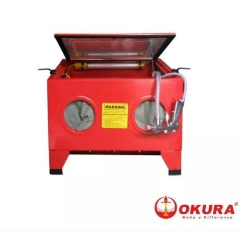 c-ok-sbc90 ตู้พ่นทราย OKURA ตู้พ่นทราย 90 ลิตร รุ่น C-OK-SBC90 ตู้ยิงทราย เครื่องยิงทราย ...