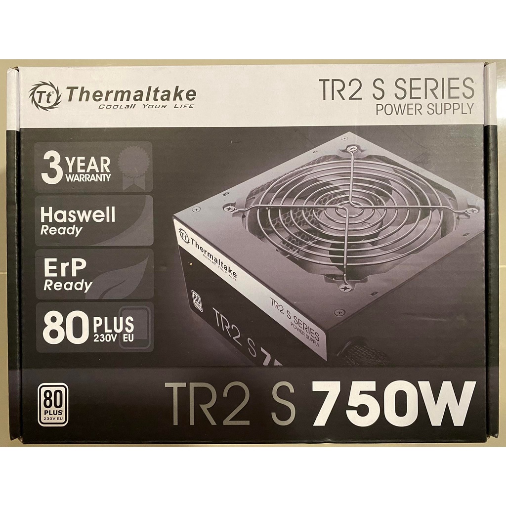 POWER SUPPLY (อุปกรณ์จ่ายไฟ) THERMALTAKE TR2 S 750W 80 PLUS ใช้งานปกติ ...