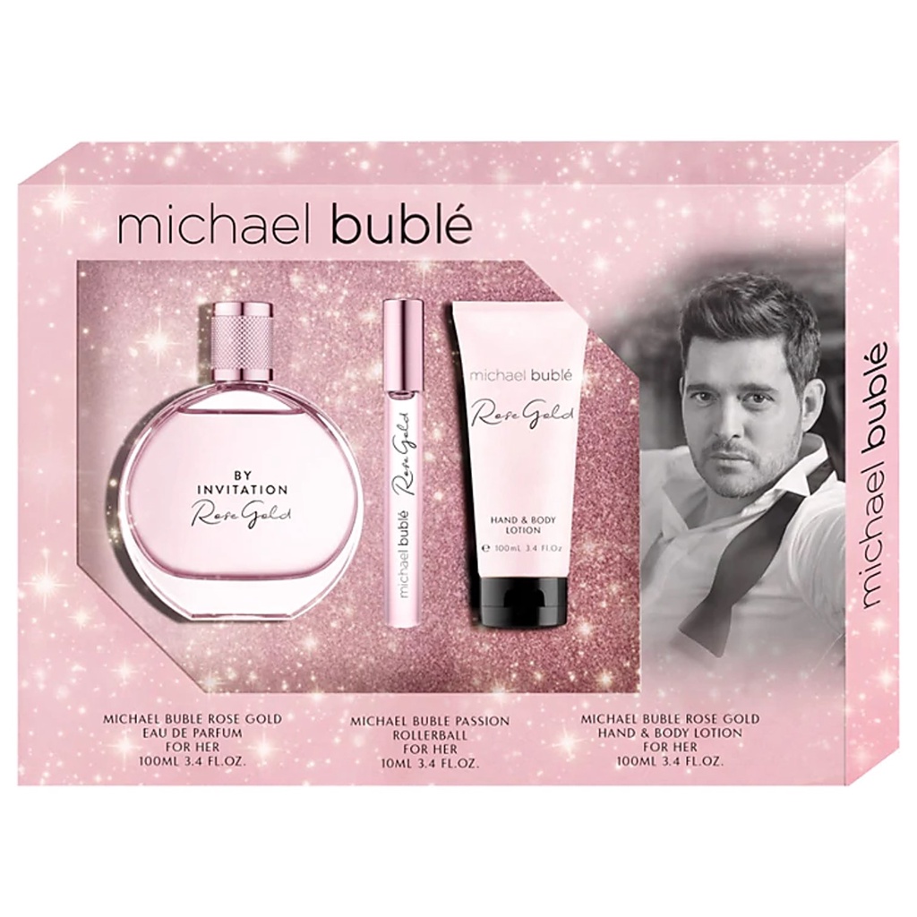 Michael Buble By Invitation Rose Gold EDP Gift Set Special Edition เซ็ต ...