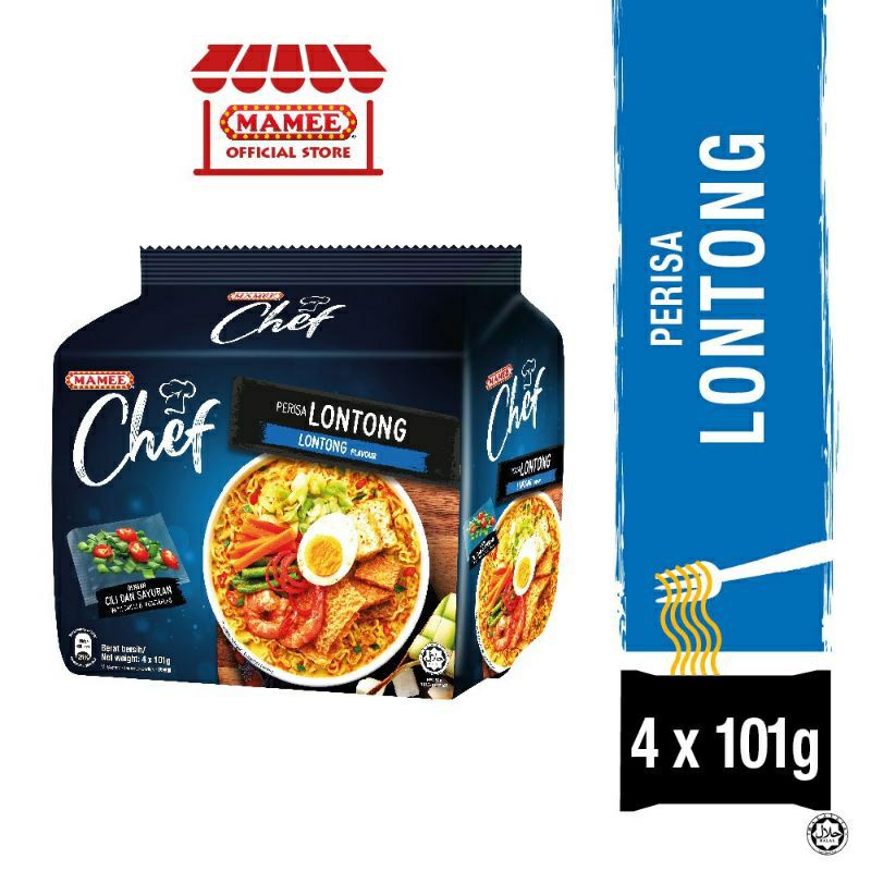 Mamee Chef Instant Noodles -Lontong Flavour TikTok(4 x 89g) บะหมี่กึ่ง ...