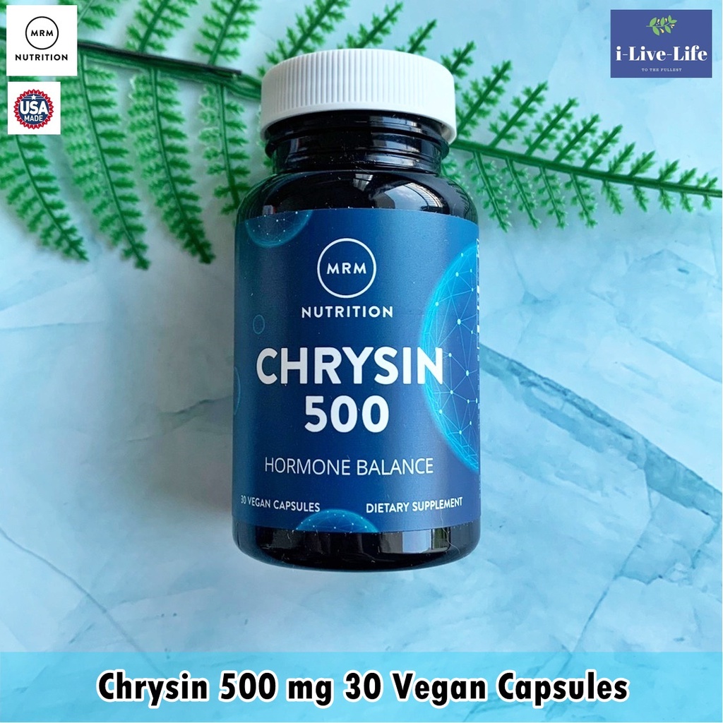 ไครซิน Chrysin 500 mg 30 Vegan Capsules - MRM สารสกัดเสาวรส ปรับสมดุล ...